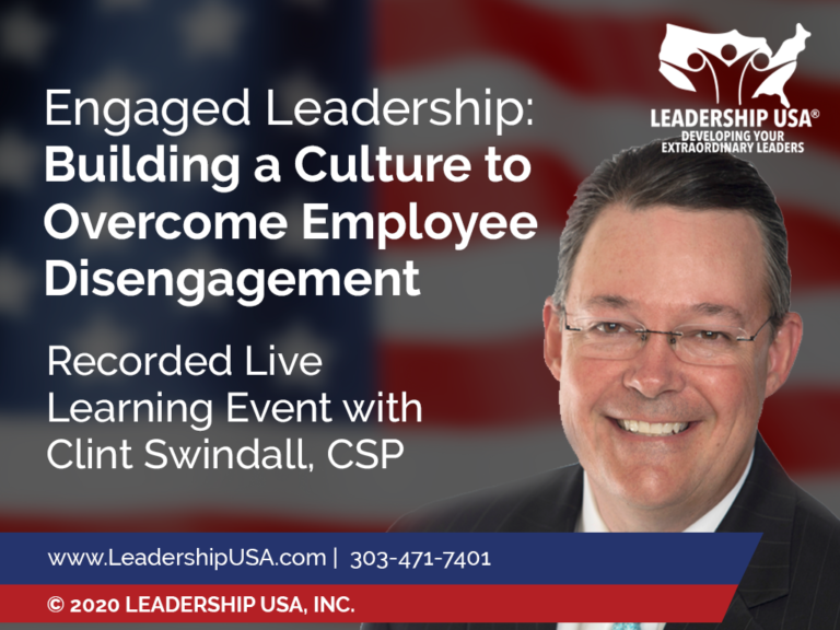Engaged Leadership: Building a Culture to Overcome Employee ... Engaged Leadership: Building a Culture to Overcome Employee ...